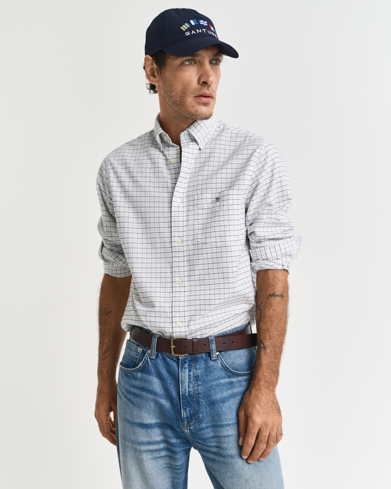 Camisa Oxford clásica Regular Fit a cuadros Tattersall - GANT